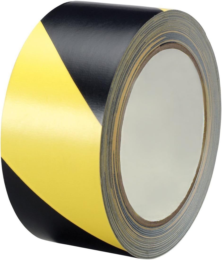 Hazard Warning Safety Stripe Tape (2" X 18 Yds) 5 ROLLS